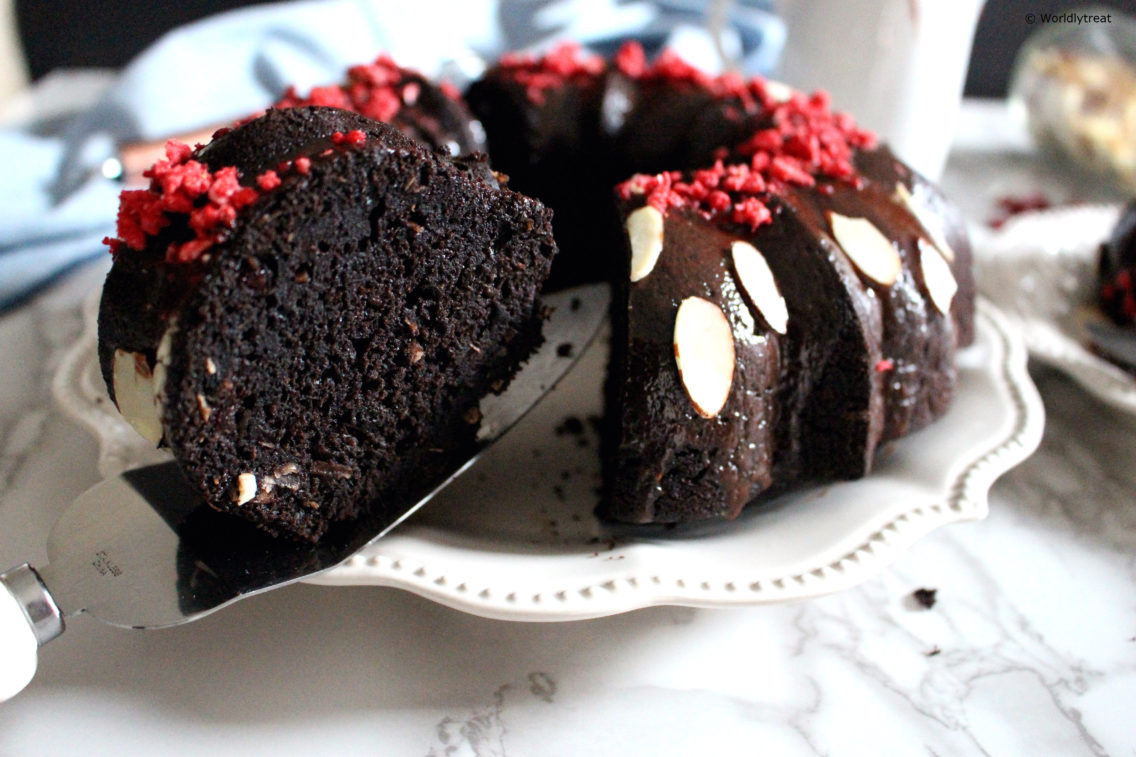 Chocolate beetroot zucchini bundt cake