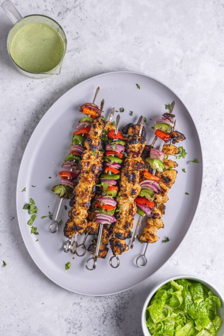 Greek Chicken Kebab Bowl (with mint dressing)- Worldly Treat