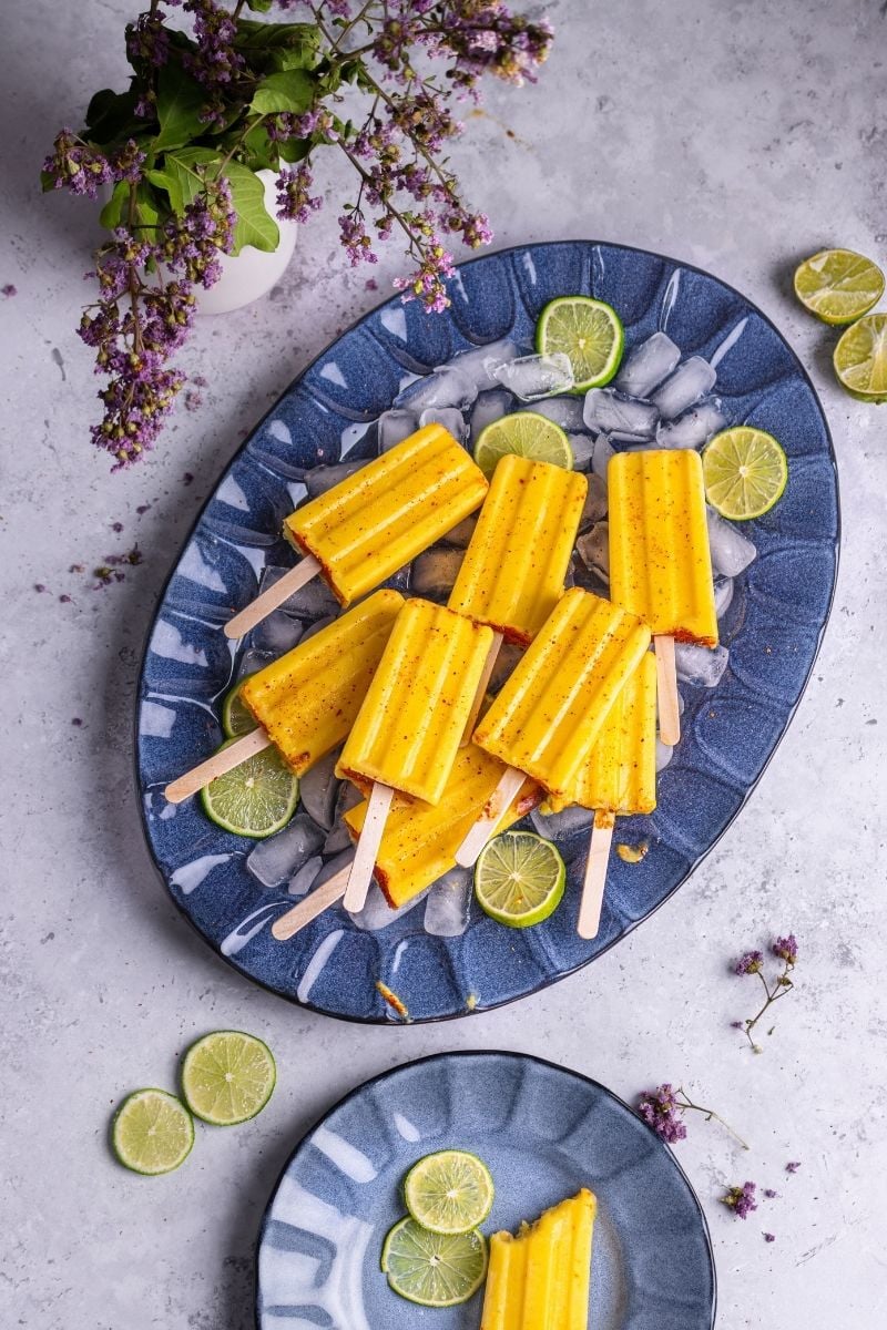 Tajin mango popsicles - Worldly Treat