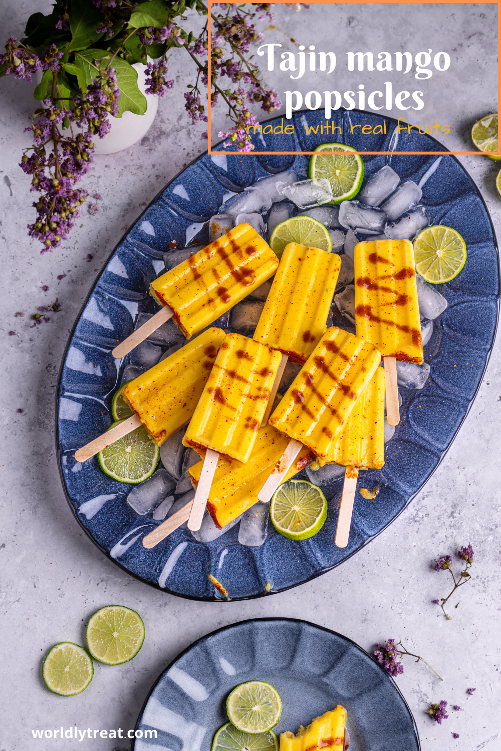 Tajin mango popsicles - Worldly Treat