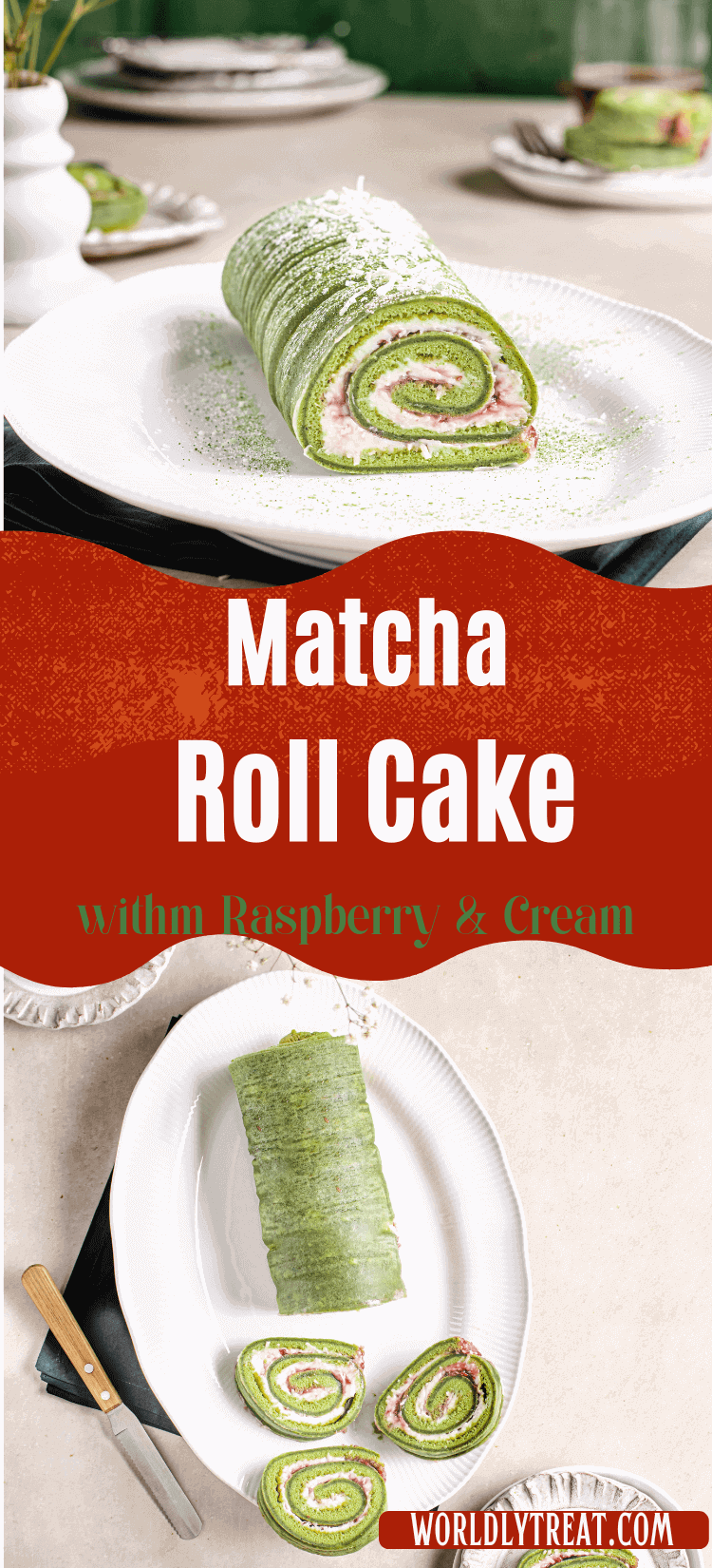 Matcha Roll Cake - Worldly Treat